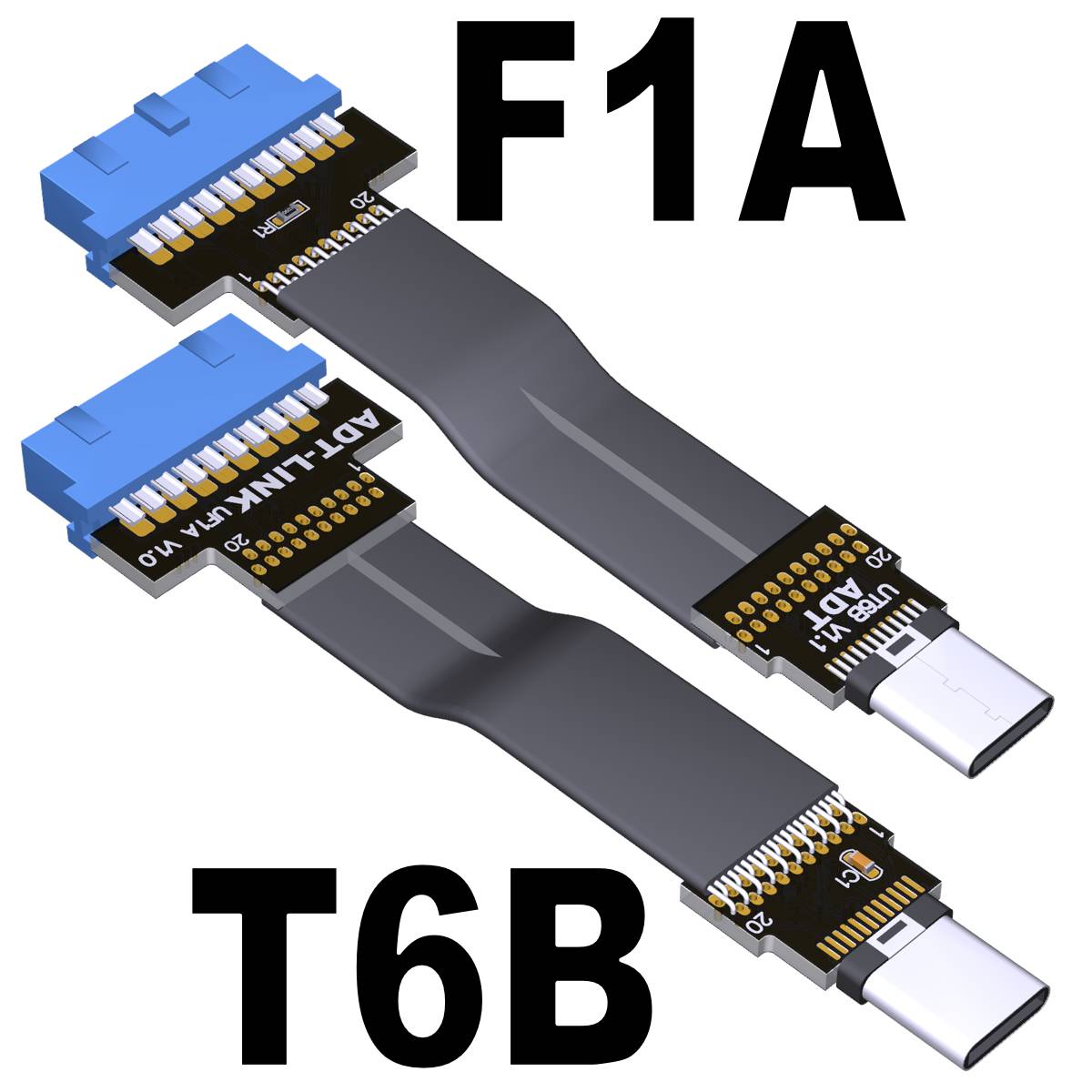 USB 3 0 Type C Male To Type E Male Flat Cable