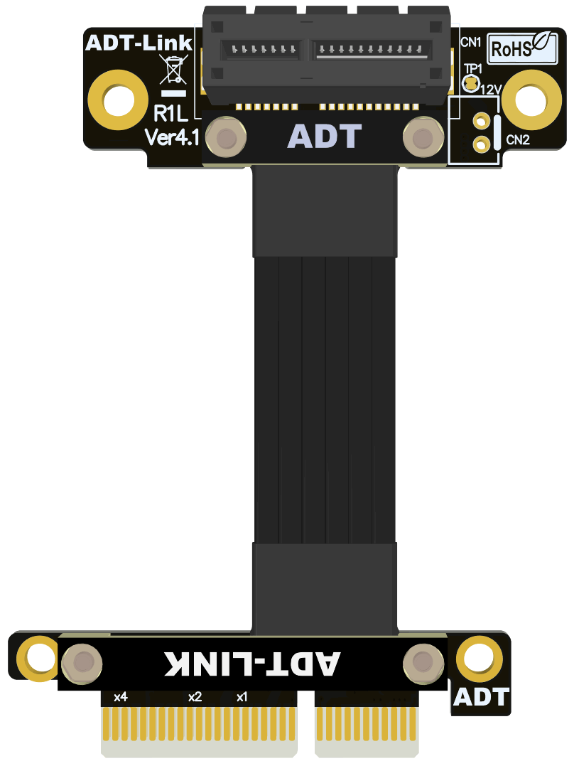 PCIe x4 to x1 Extension Cable