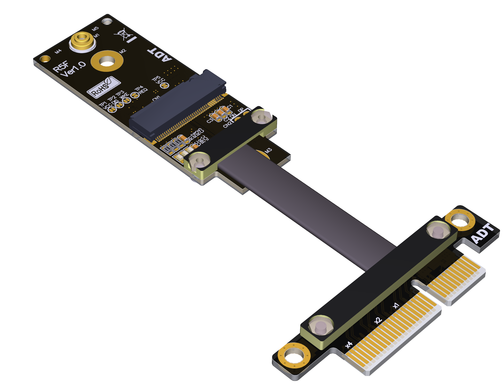 PCIe x4 to M.2 WiFi Extension Cable