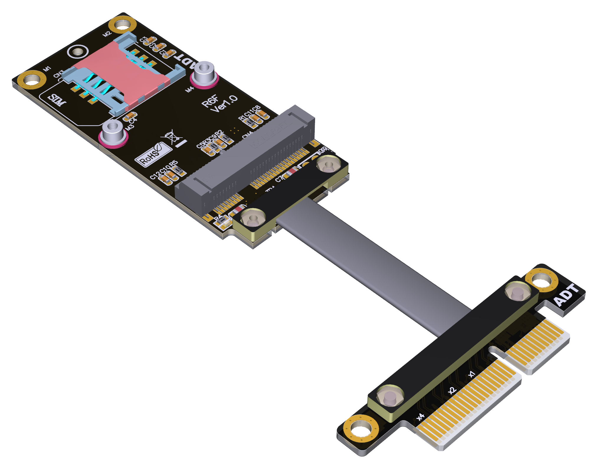 PCIe x4 to mini-PCI-E Extension Cable