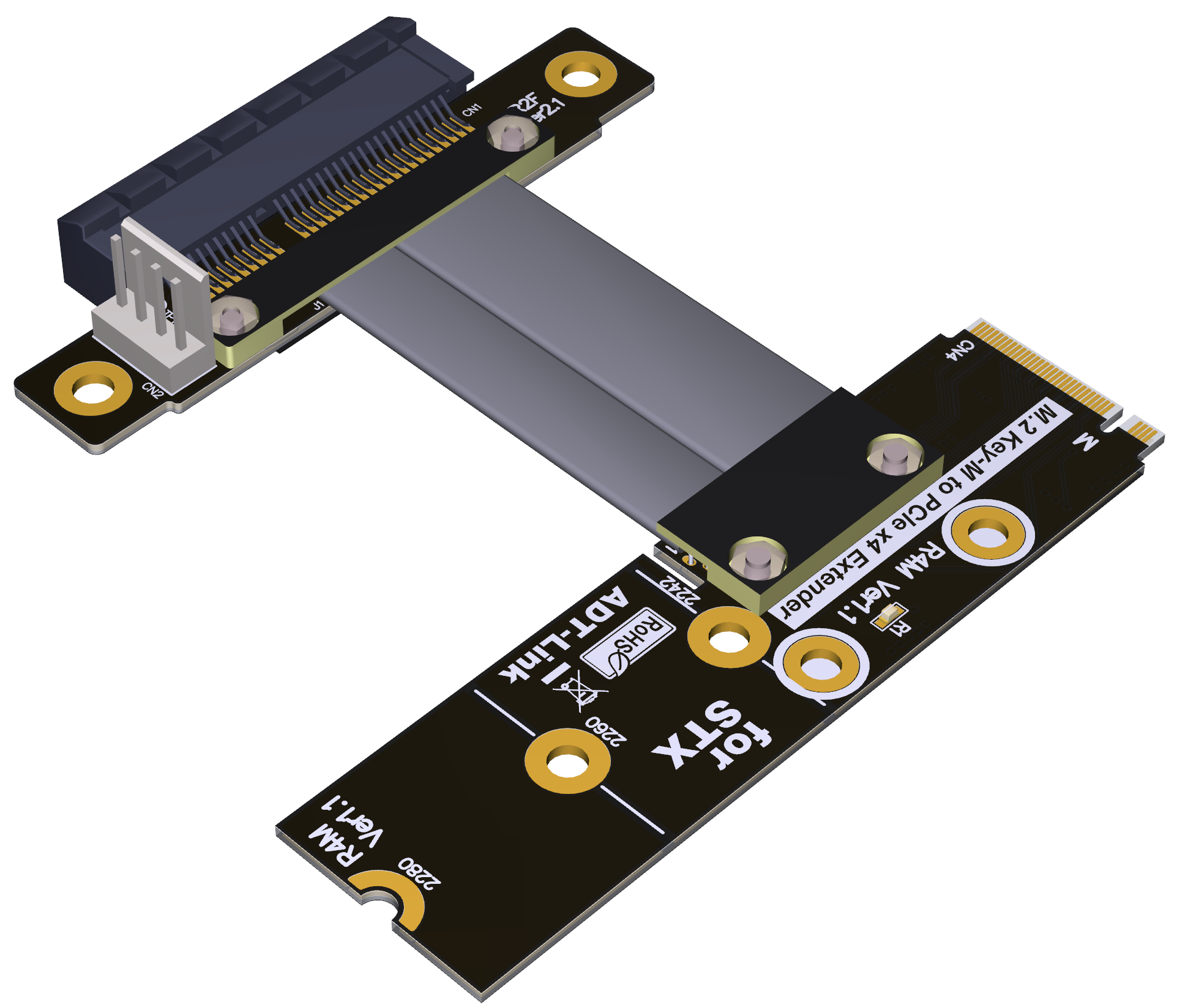 M.2 NVMe to PCIe x4 Extension Cable