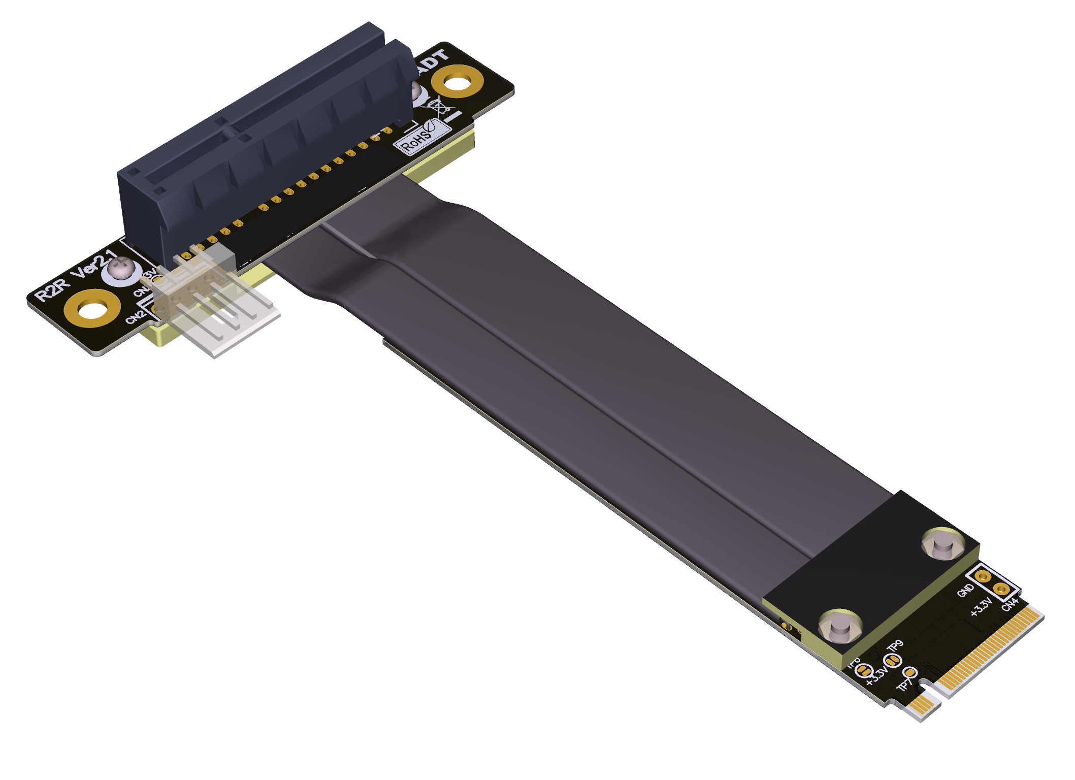 M.2 NVMe to PCIe x4 Extension Cable