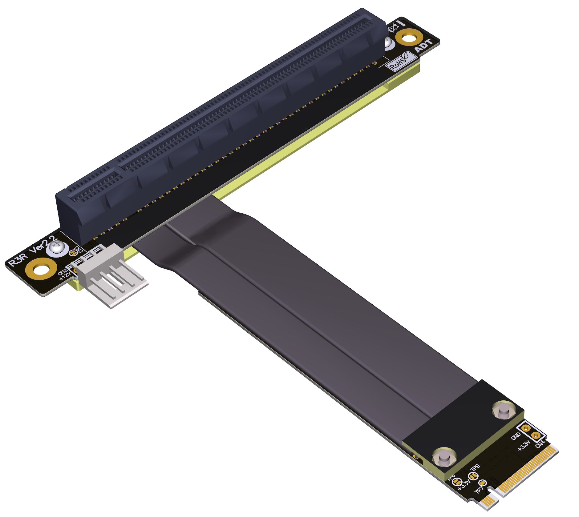 M.2 NVMe to PCIe x16 Extension Cable