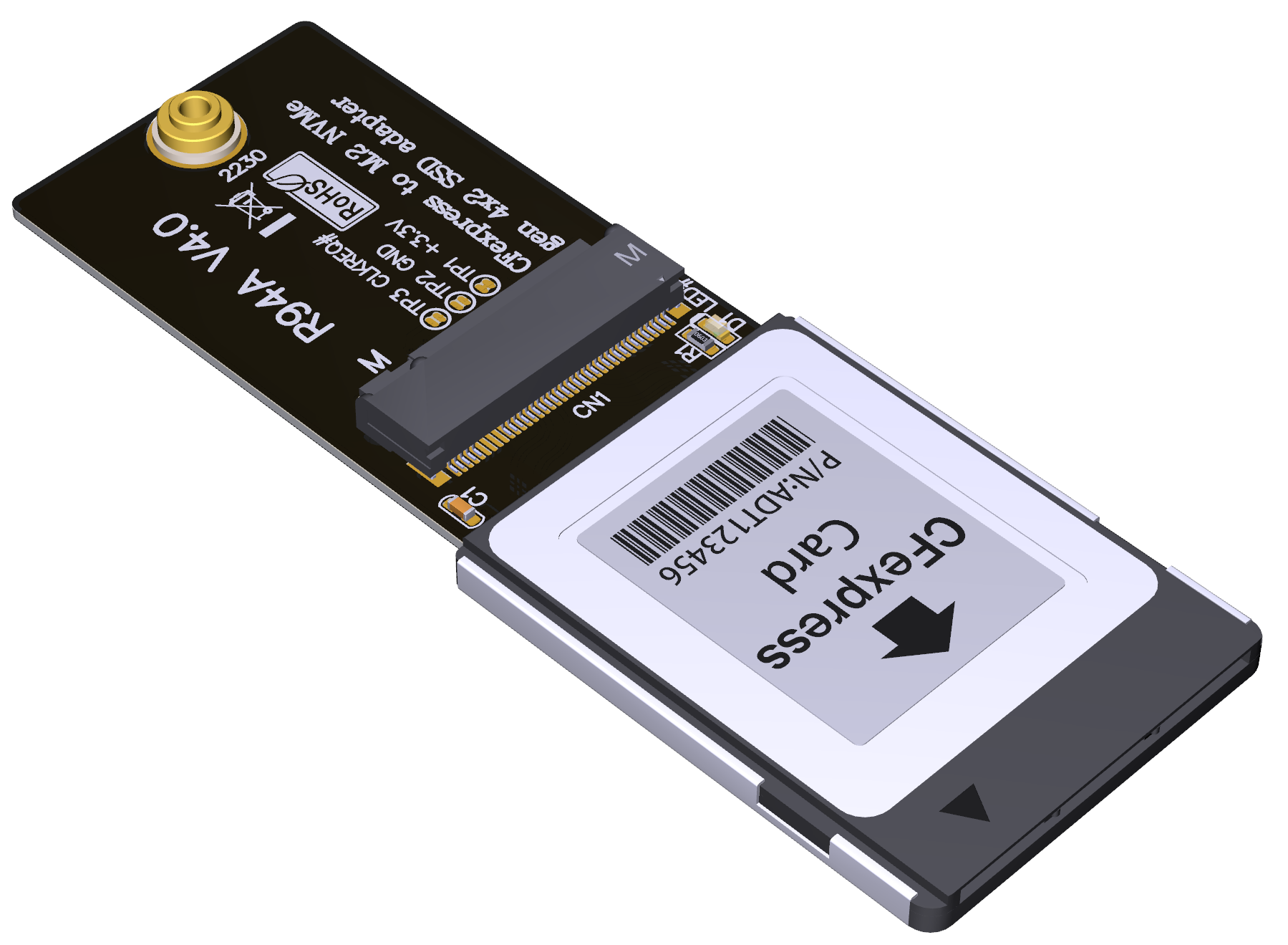 R94A 4.0 CFexpress to M.2 NVMe adapter