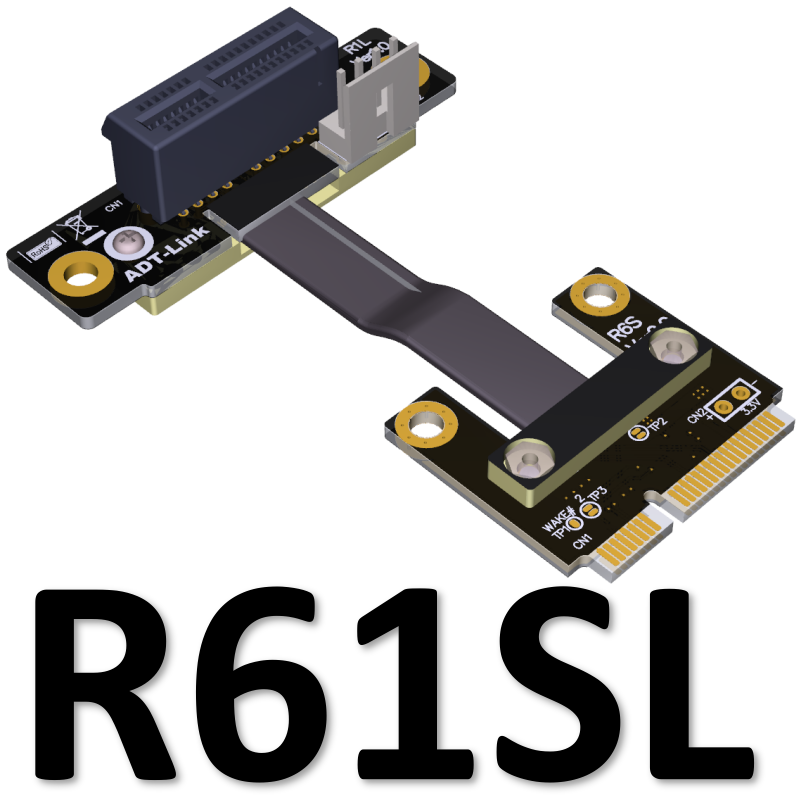 R61 PCIe x1 to mPCIe Extension Cable
